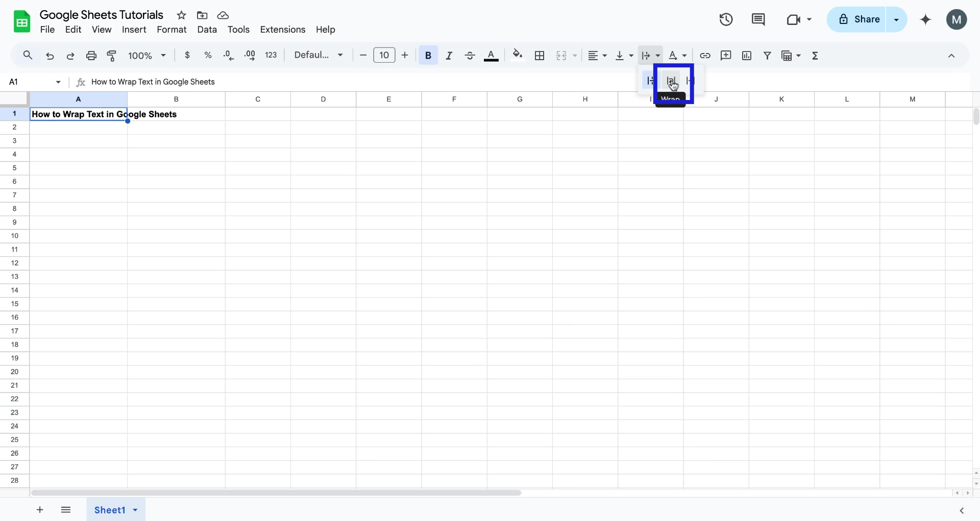 How to Wrap Text in Google Sheets? - Google Sheets Tutorials