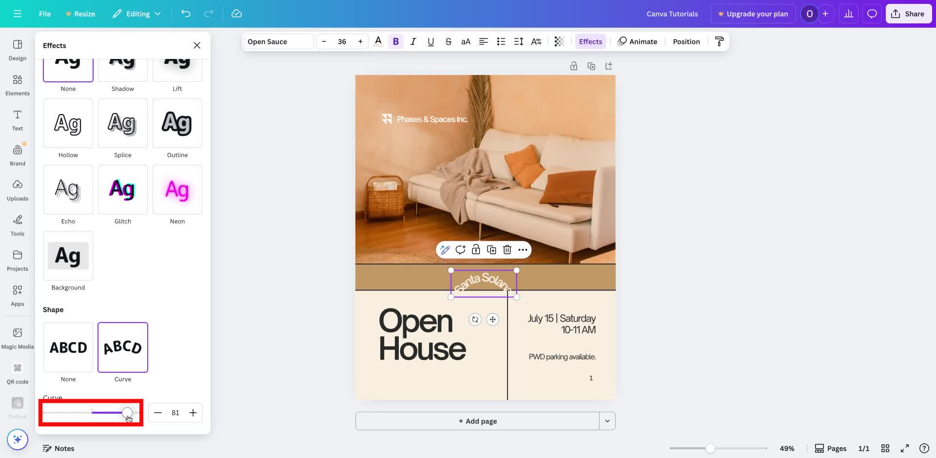 How to Curve Text in Canva? - Canva Tutorials
