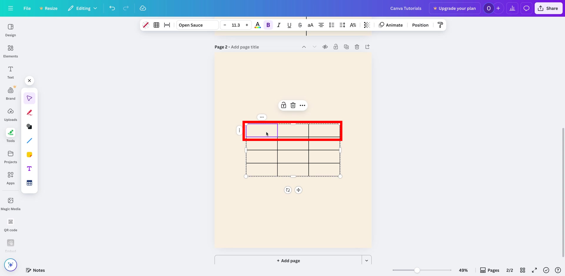 How to Make a Table in Canva? - Canva Tutorials