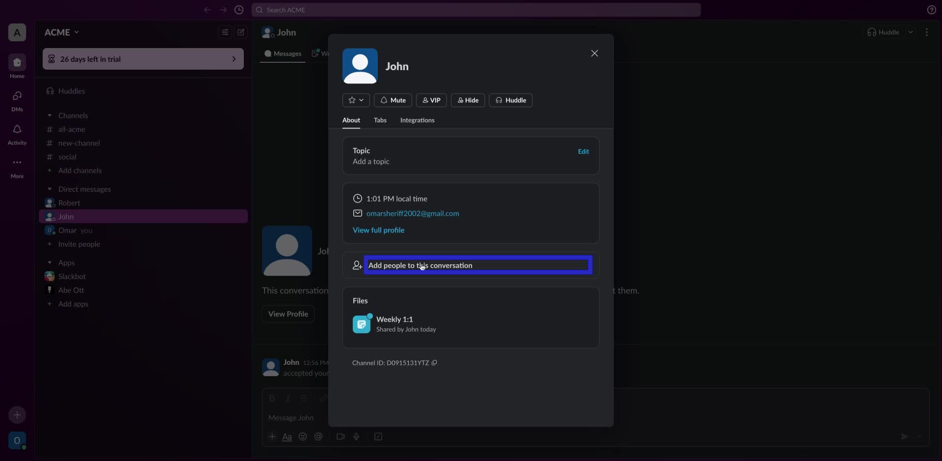 How to Add Someone in a Slack Conversation? - Slack Tutorials