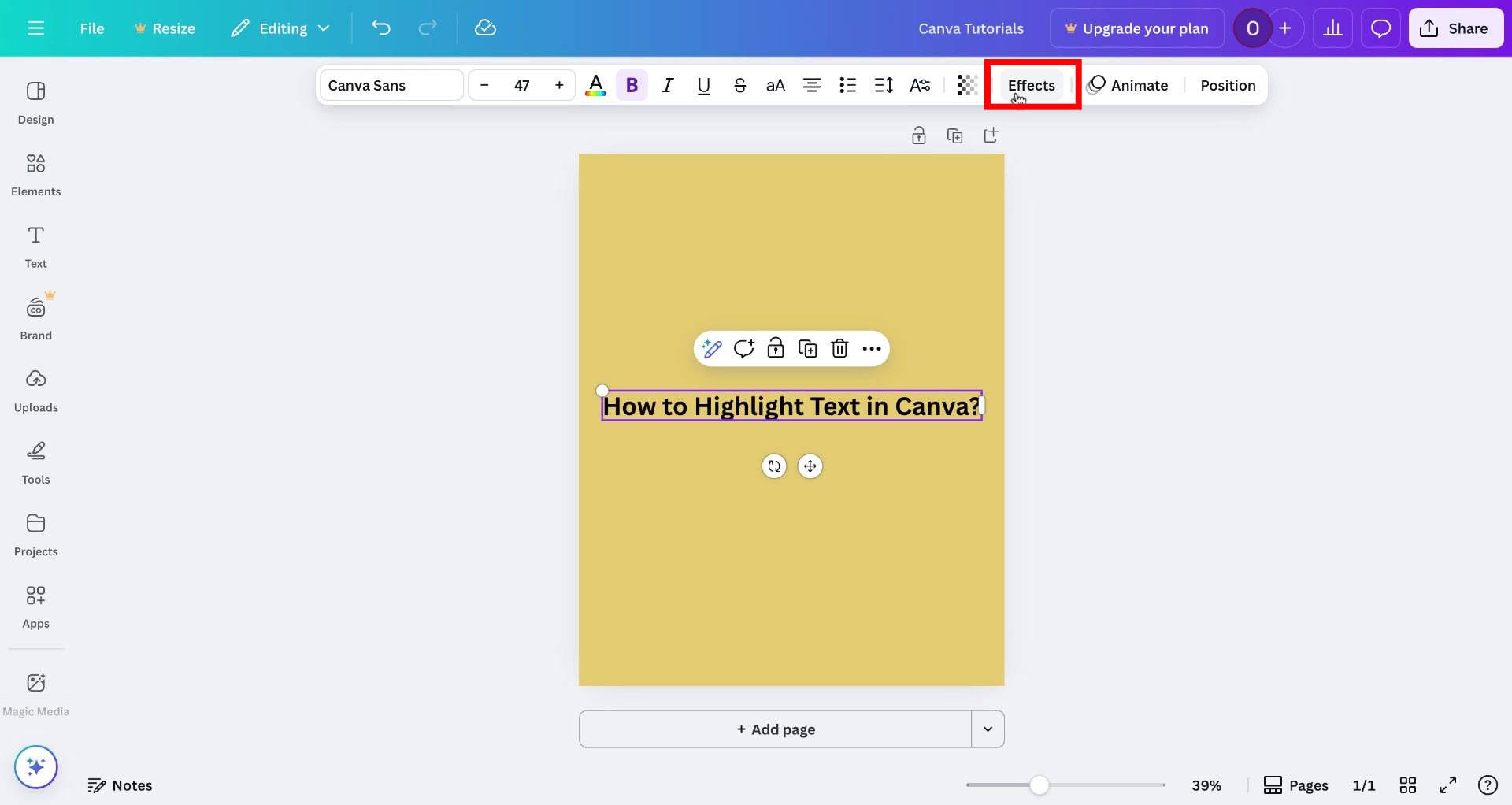 How to Highlight Text in Canva? - Canva Tutorials