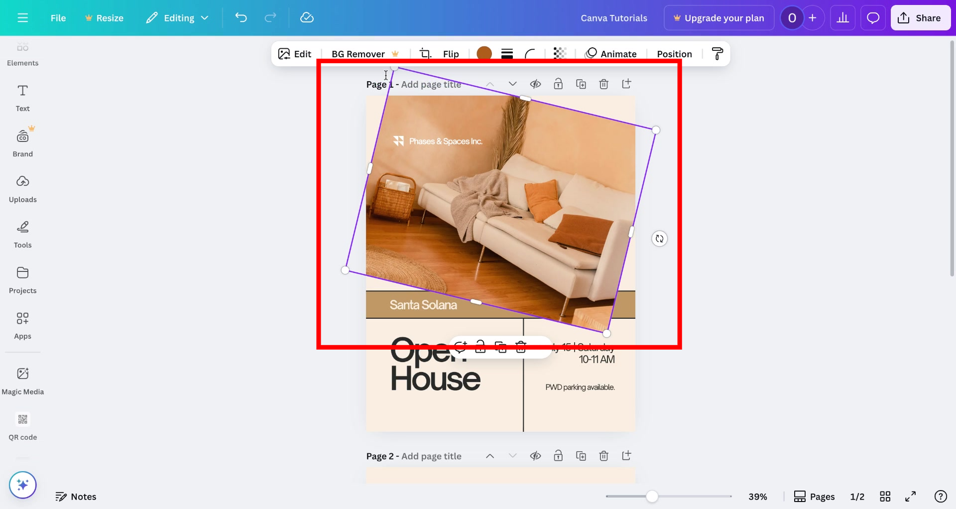 How to Rotate an Image in Canva? - Canva Tutorials