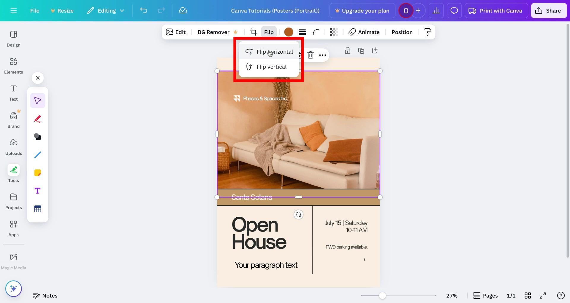 How to Flip an Image in Canva? - Canva Tutorials