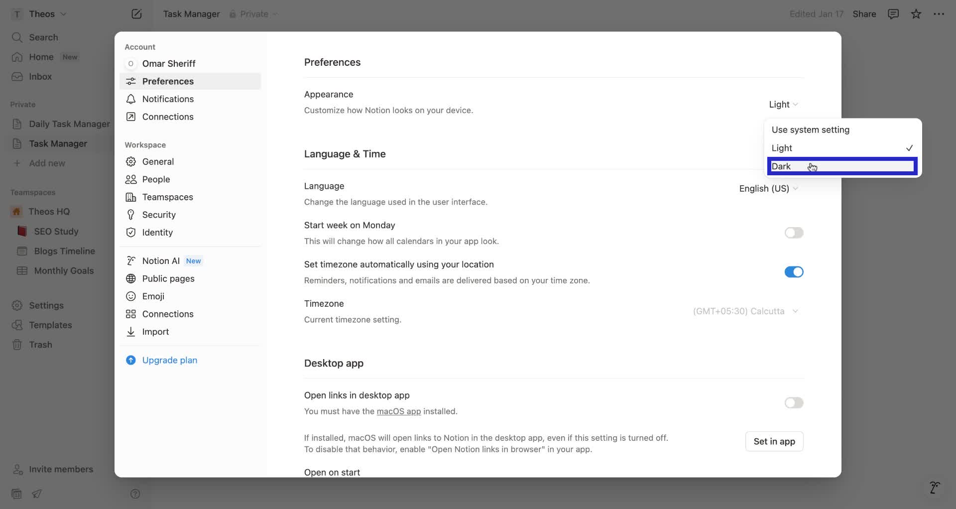 How to Make Notion Dark Mode? - Notion Tutorials