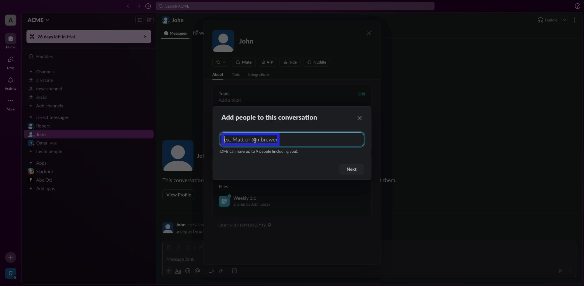 How to Add Someone in a Slack Conversation? - Slack Tutorials