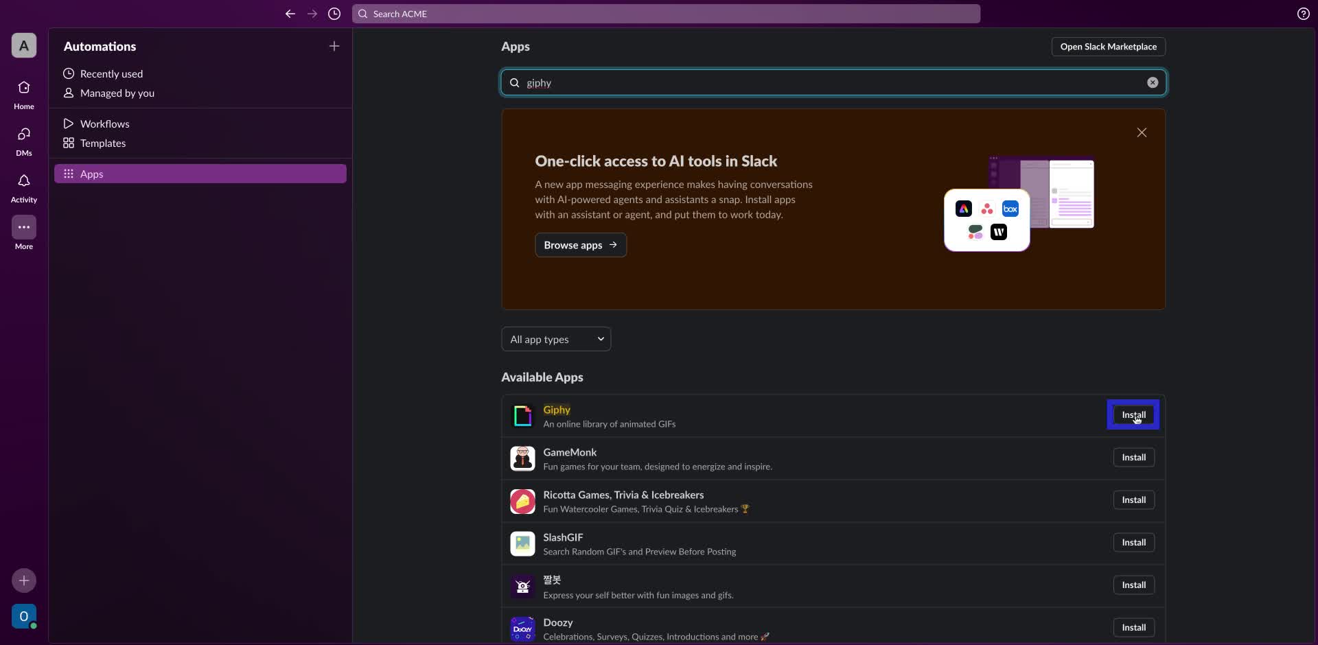 How to Add Giphy to Slack? - Slack Tutorials
