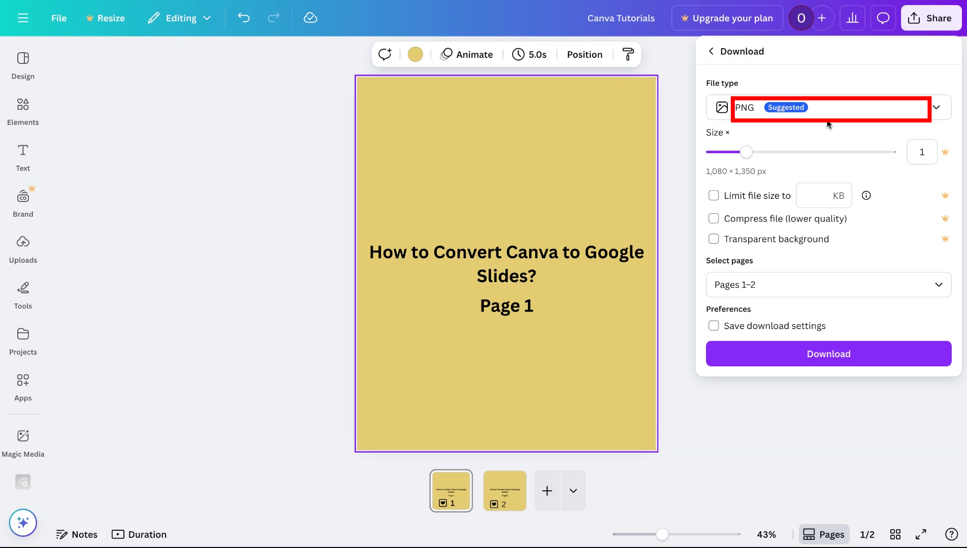 How to Convert Canva to Google Slides? - Canva Tutorials