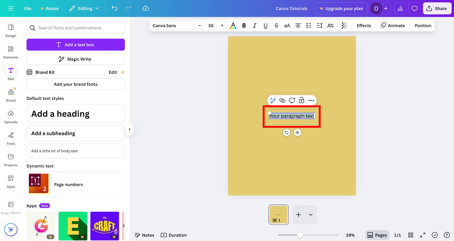 How to Add a Text Box in Canva? - Canva Tutorials