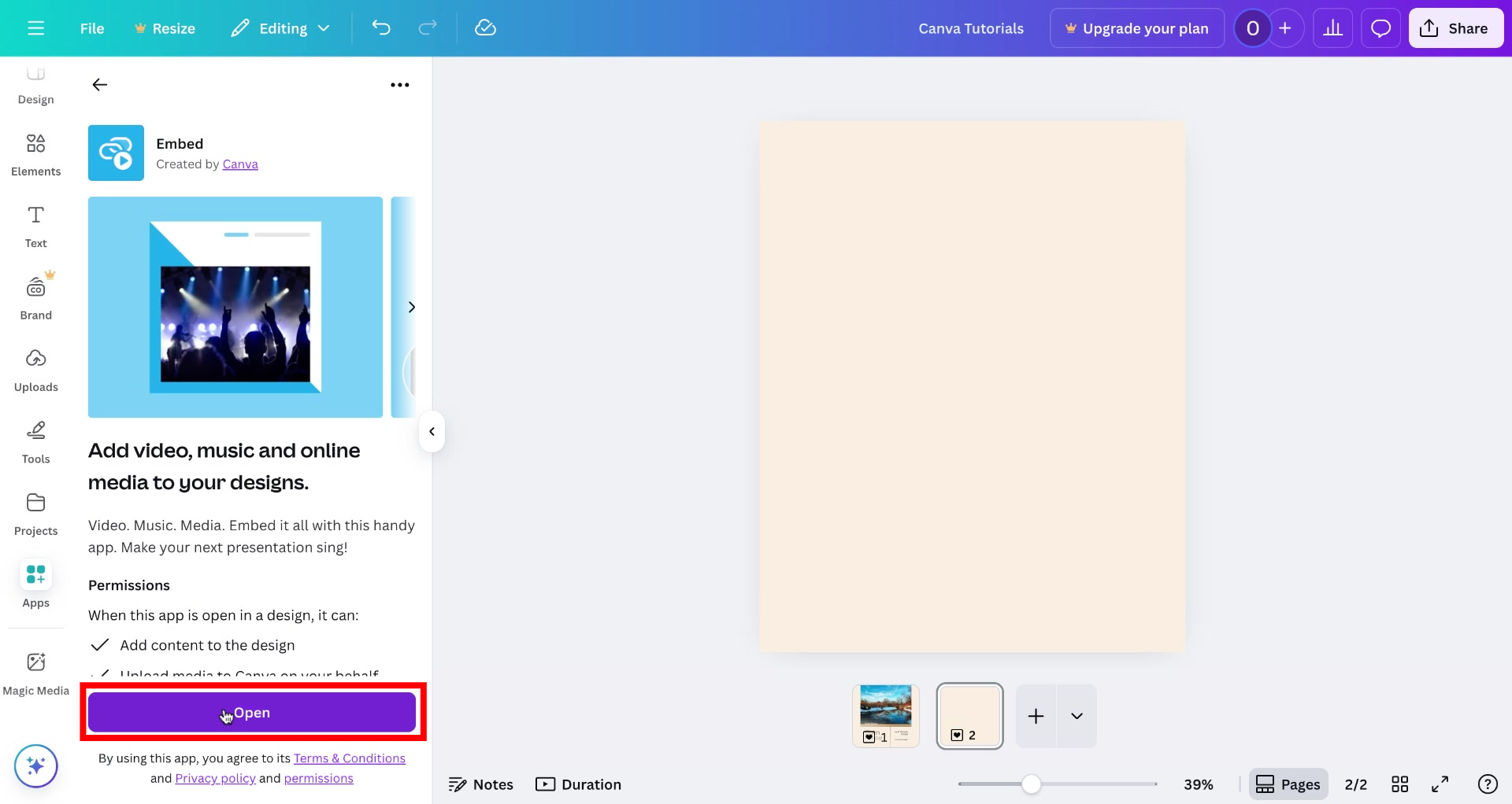How to Embed a Video in Canva? - Canva Tutorials