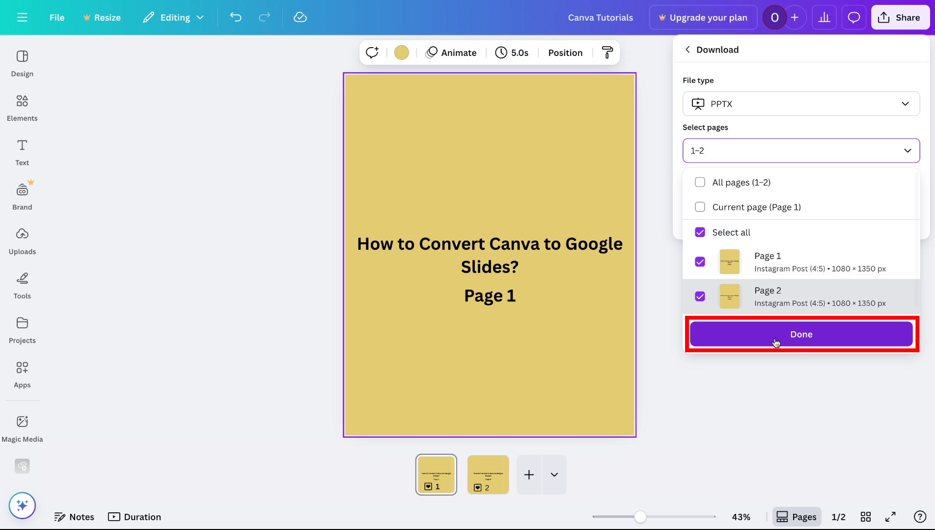 How to Convert Canva to Google Slides? - Canva Tutorials