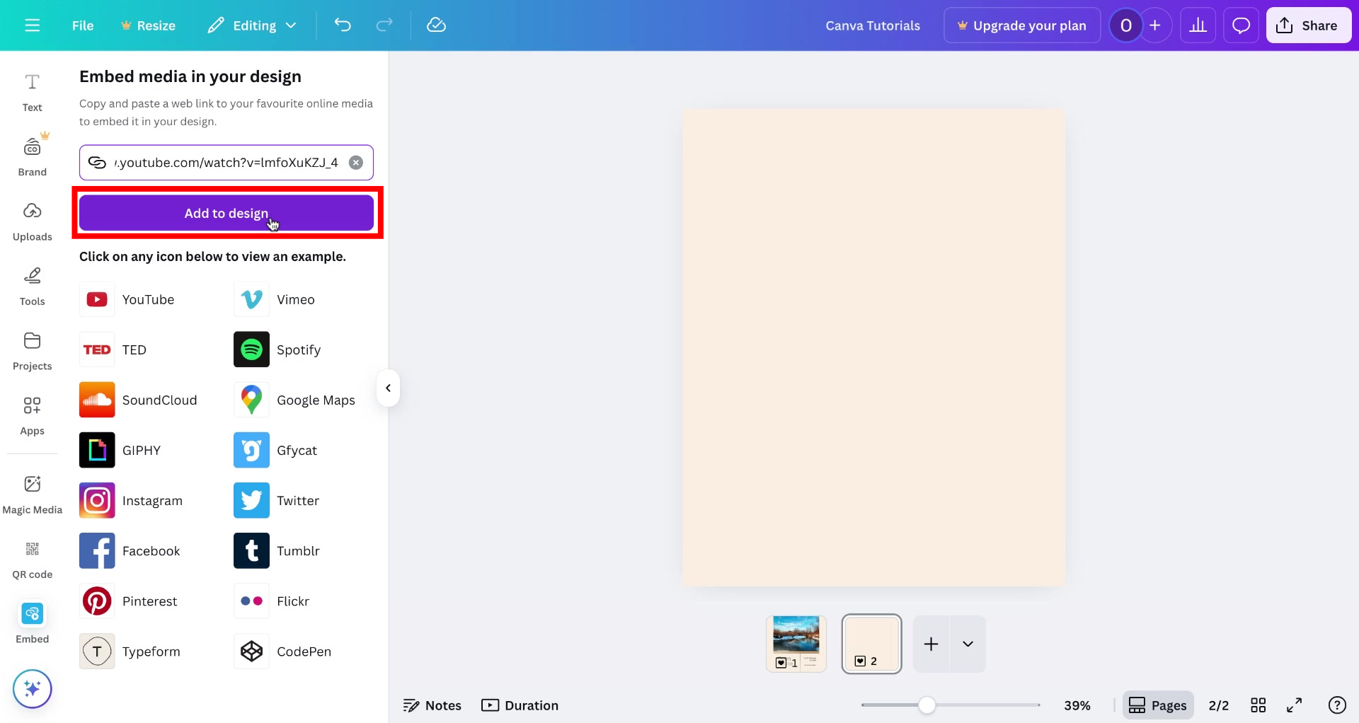 How to Embed a Video in Canva? - Canva Tutorials