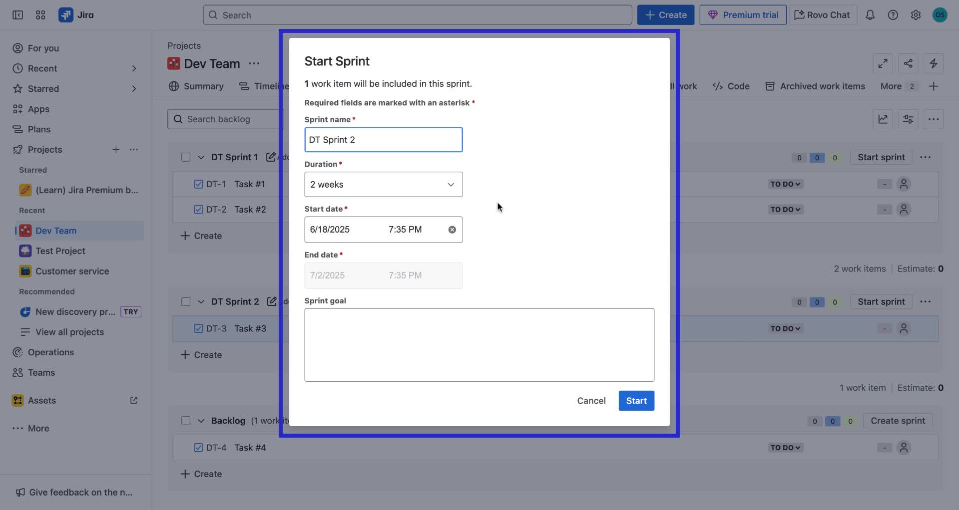 How to Create a New Sprint in Jira? - Jira Tutorials