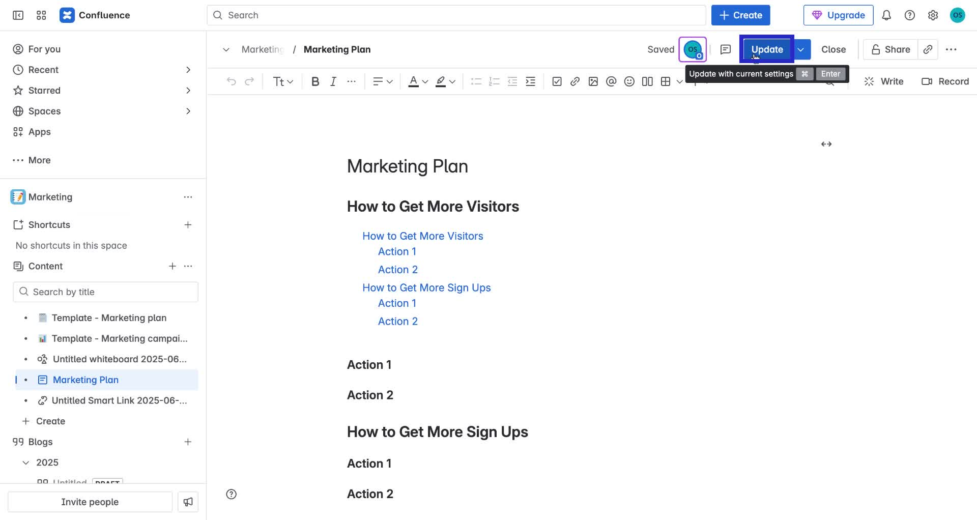 How to Edit a Confluence Page? - Confluence Tutorials