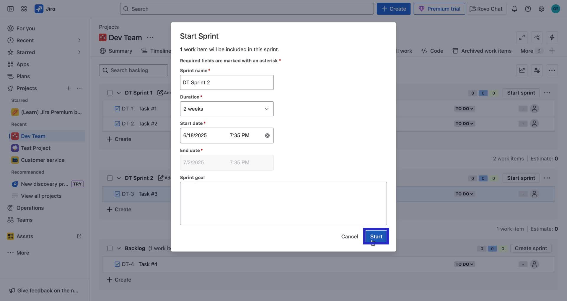 How to Create a New Sprint in Jira? - Jira Tutorials