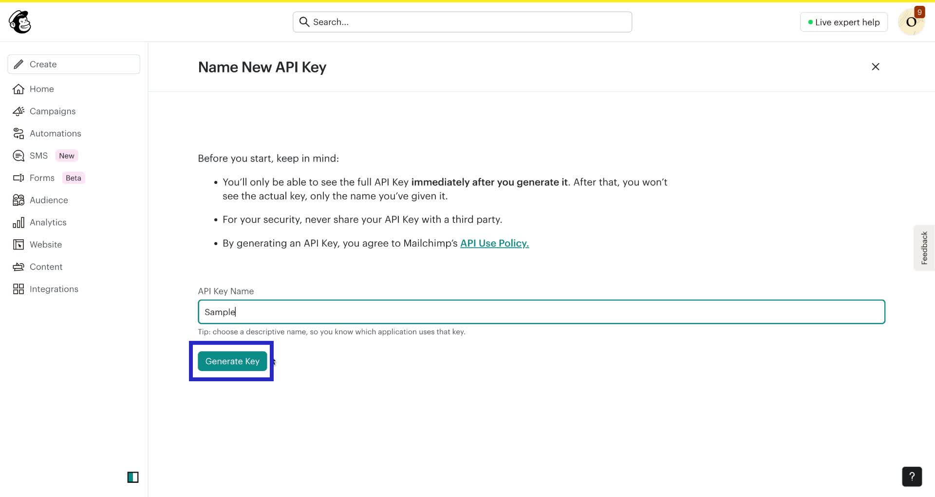 How to Get Mailchimp API Key? - Mailchimp Tutorials