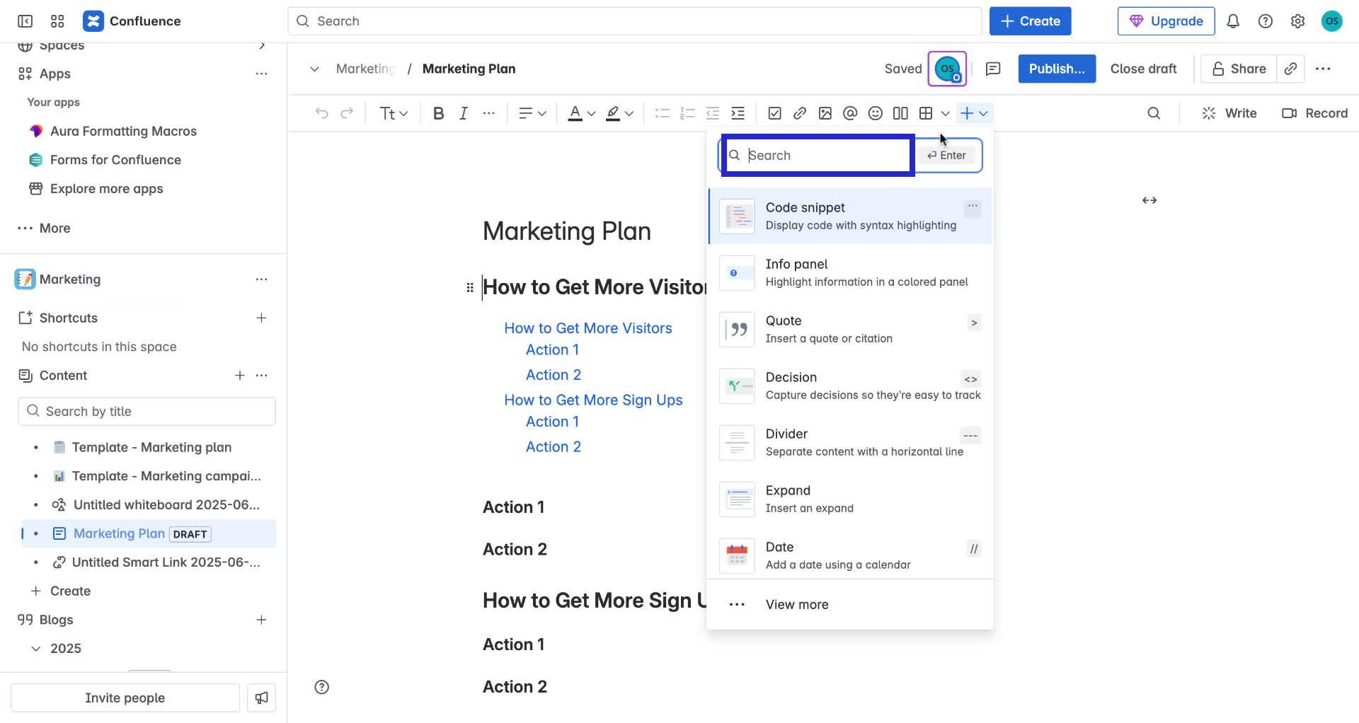 How to Create Tabs in Confluence? - Confluence Tutorials