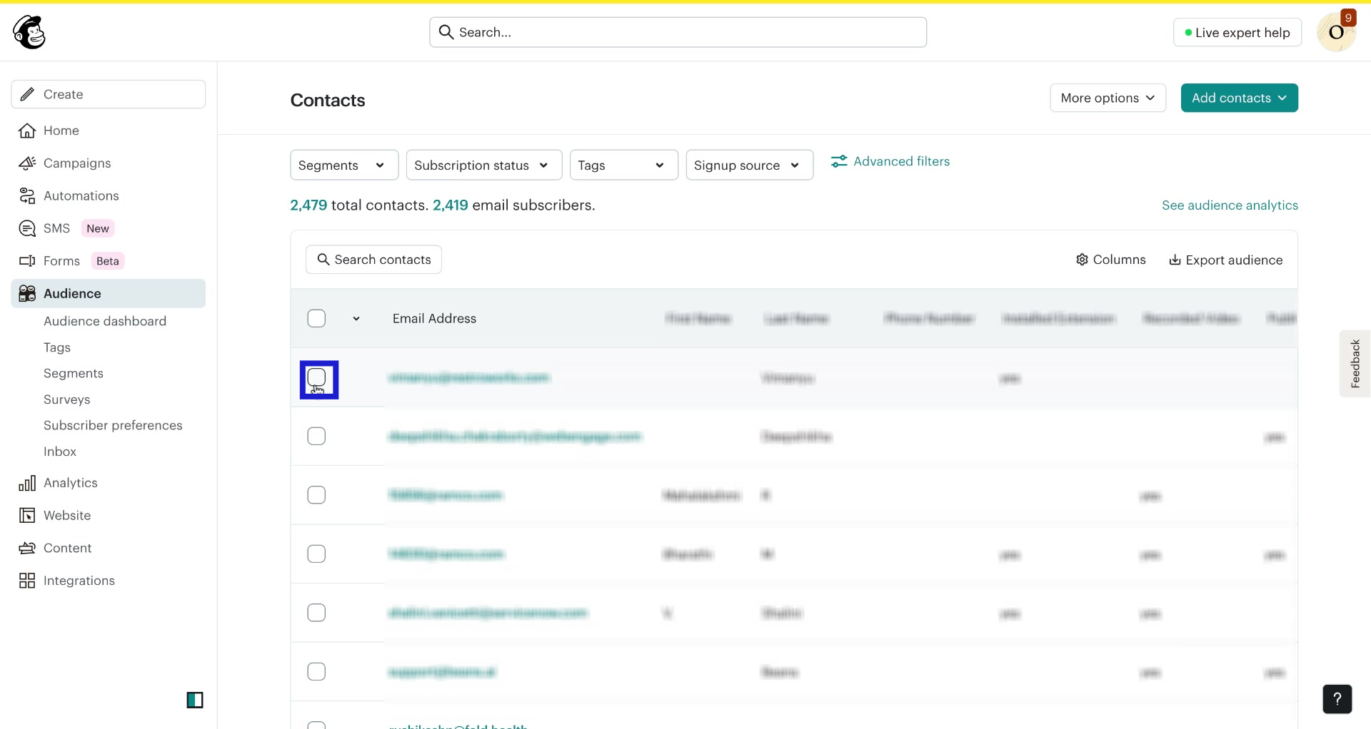 How to Archive Contacts in Mailchimp? - Mailchimp Tutorials