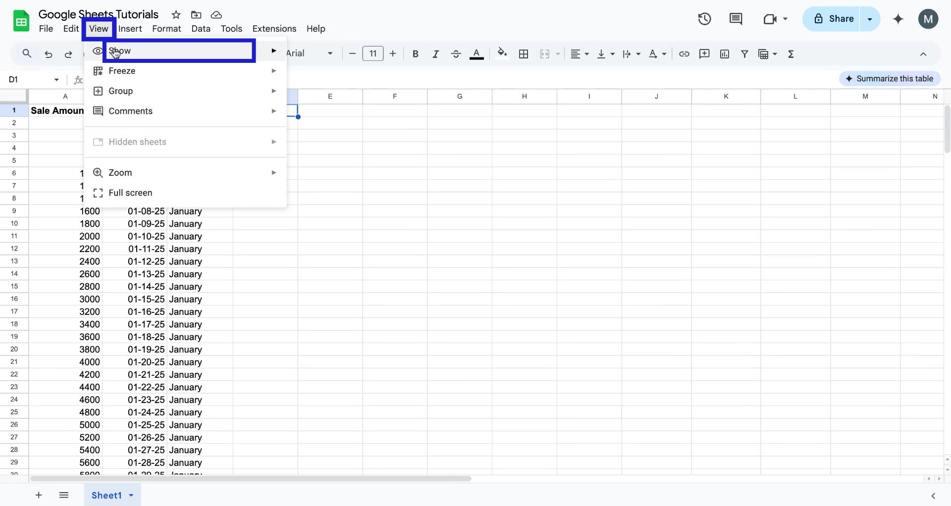 How to Remove Gridlines in Google Sheets? - Google Sheets Tutorials
