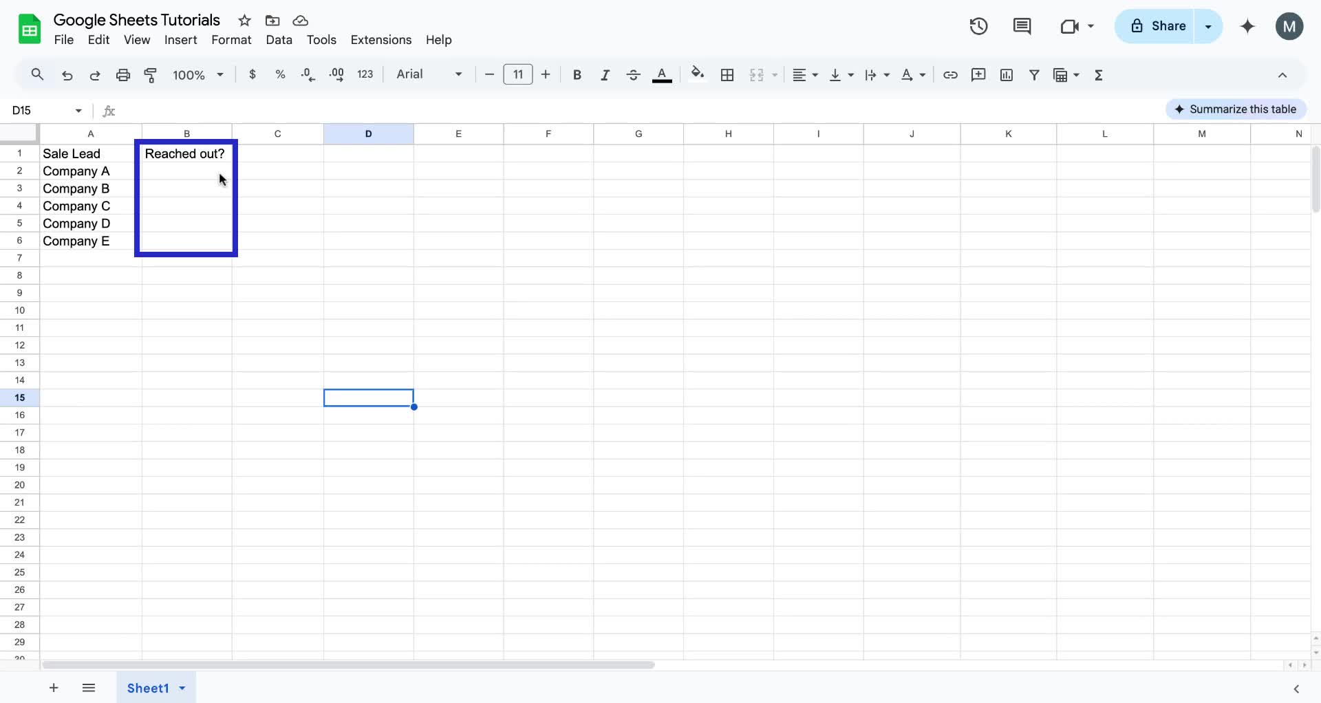 How to Add a Checkbox in Google Sheets? - Google Sheets Tutorials