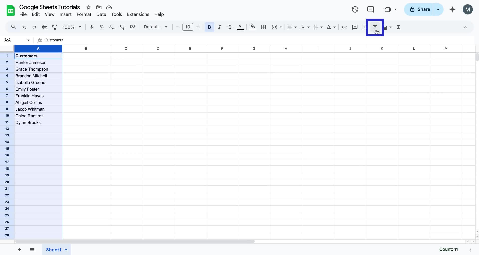 How to Sort in Google Sheets? - Google Sheets Tutorials