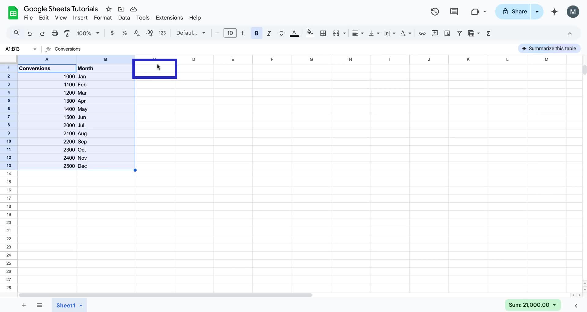 How to Make a Graph in Google Sheets? - Google Sheets Tutorials