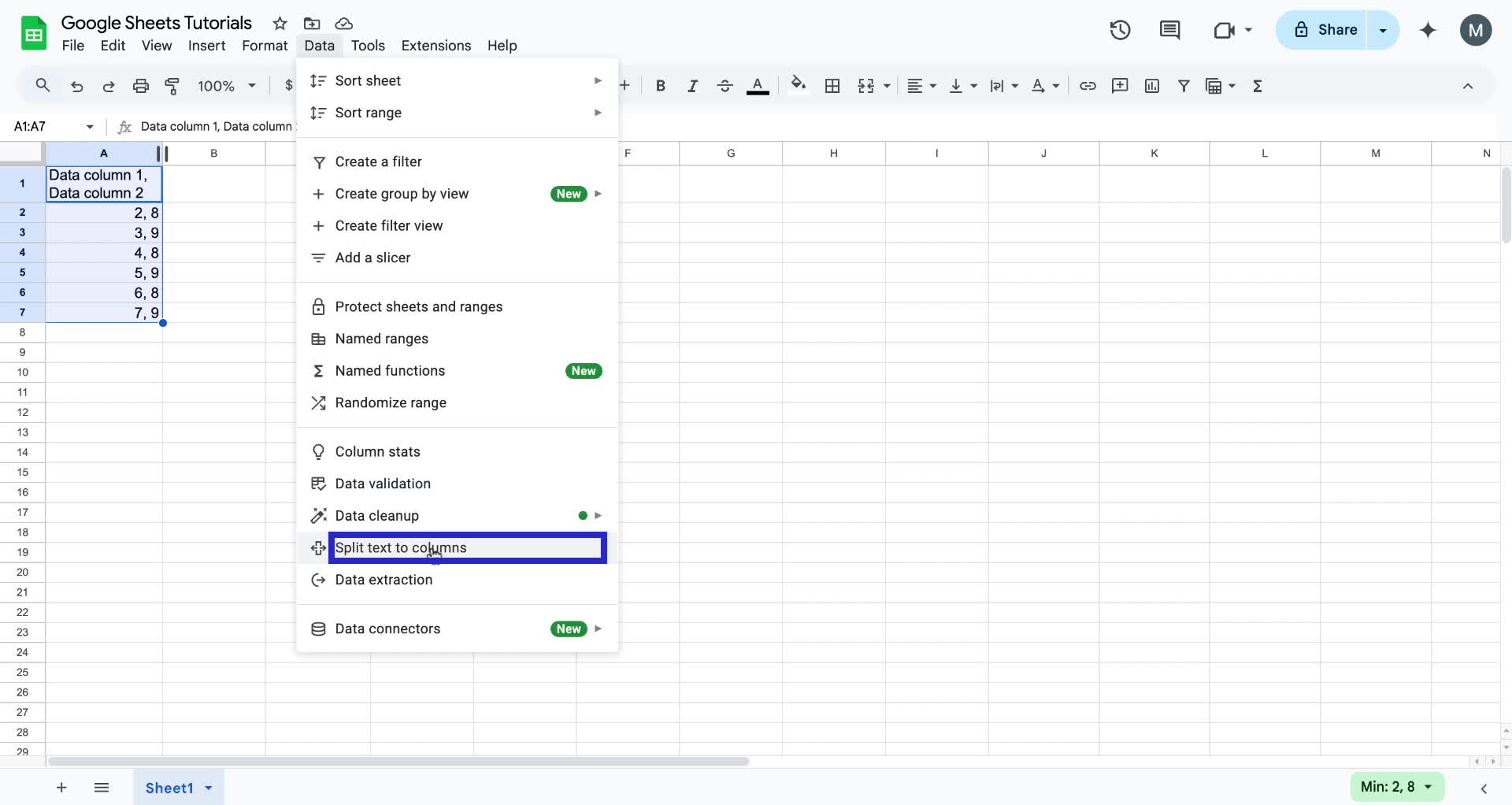 How to Split Cells in Google Sheets? - Google Sheets Tutorials