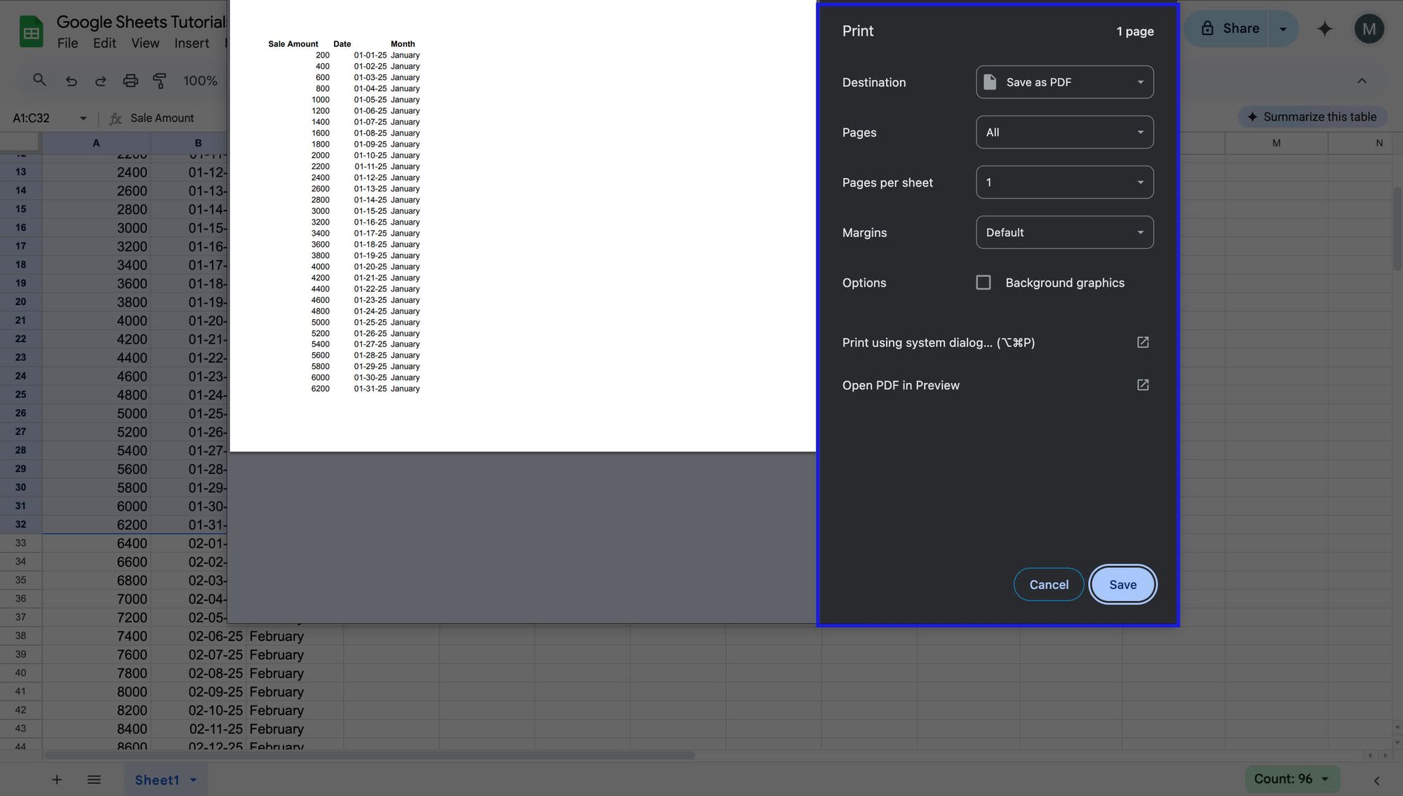 How to Set Print Area in Google Sheets? - Google Sheets Tutorials