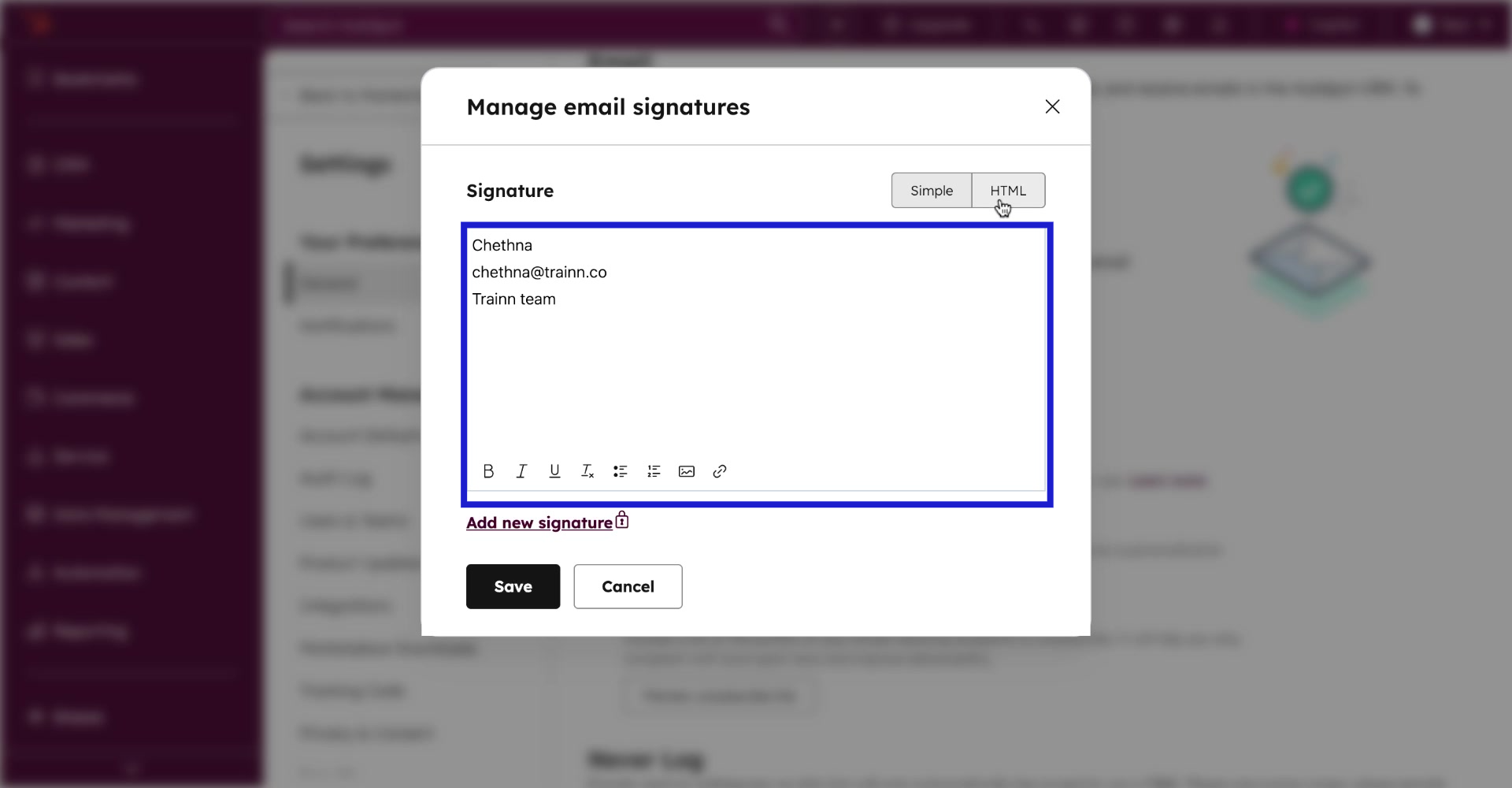 How to Add an Email Signature in HubSpot? - HubSpot Tutorials