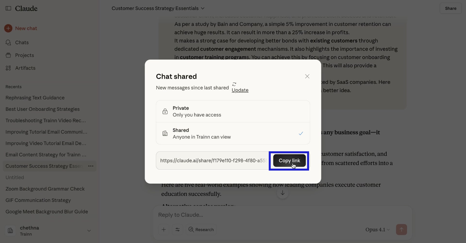 How to Share a Chat in Claude? - Claude Tutorials