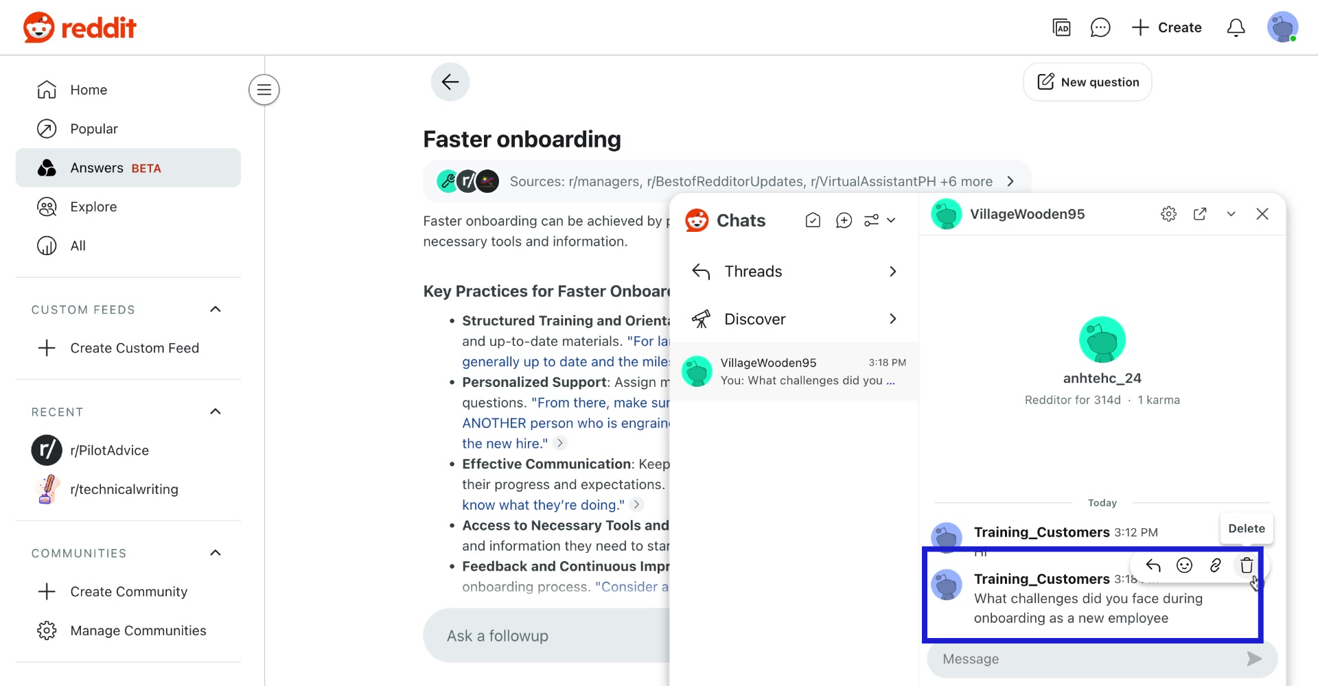 How to Delete a Chat Message in Reddit? - Reddit Tutorials