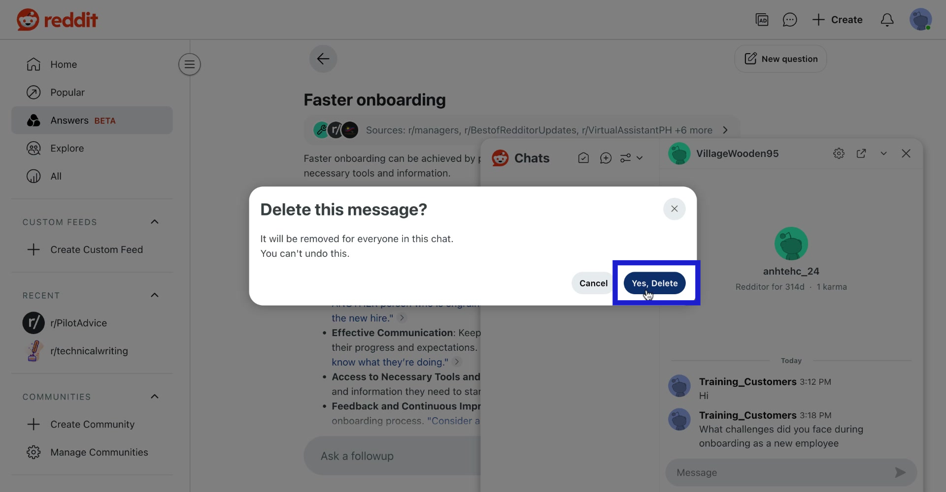 How to Delete a Chat Message in Reddit? - Reddit Tutorials