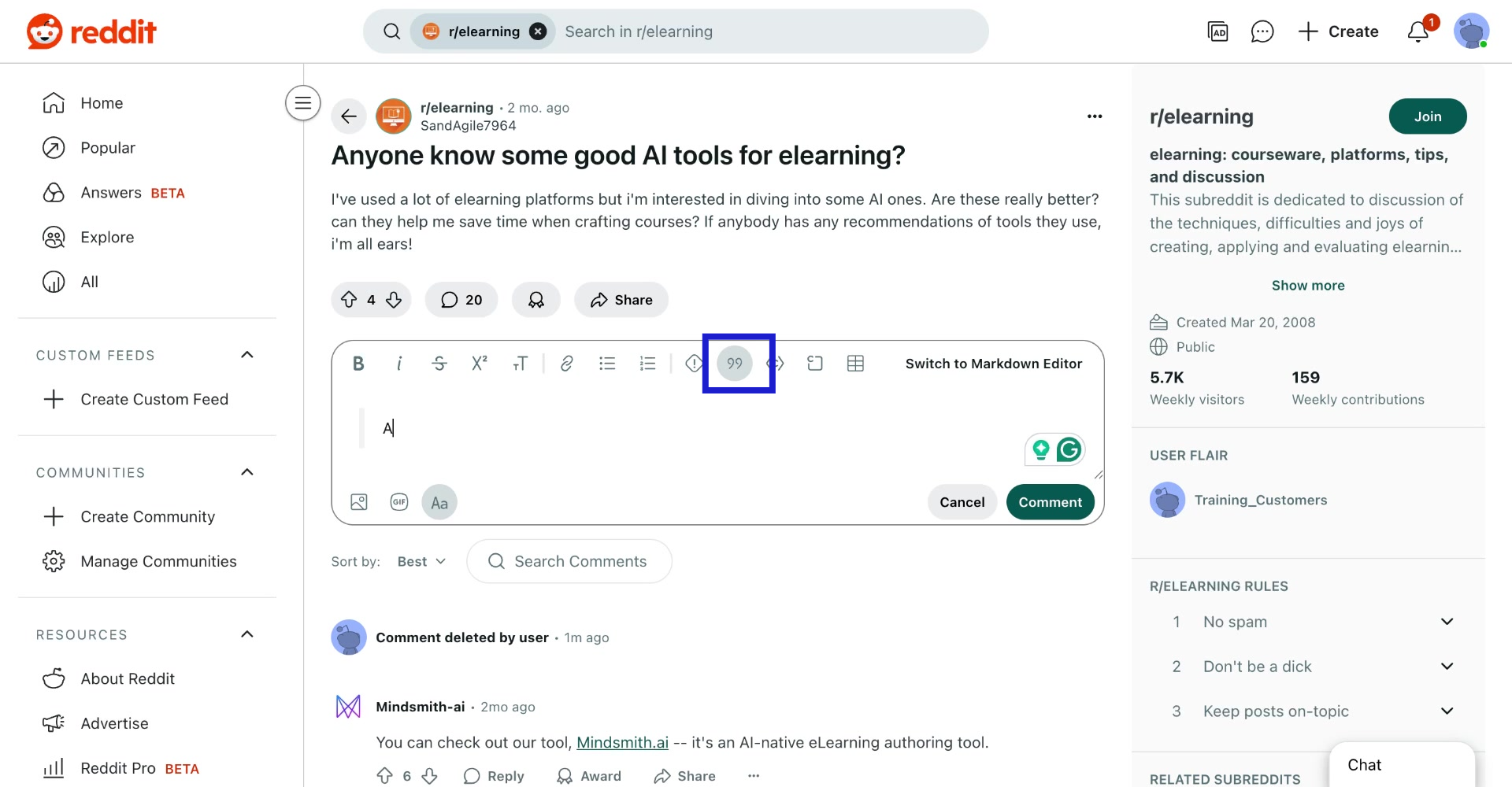 How to Quote a Text in Reddit? - Reddit Tutorials